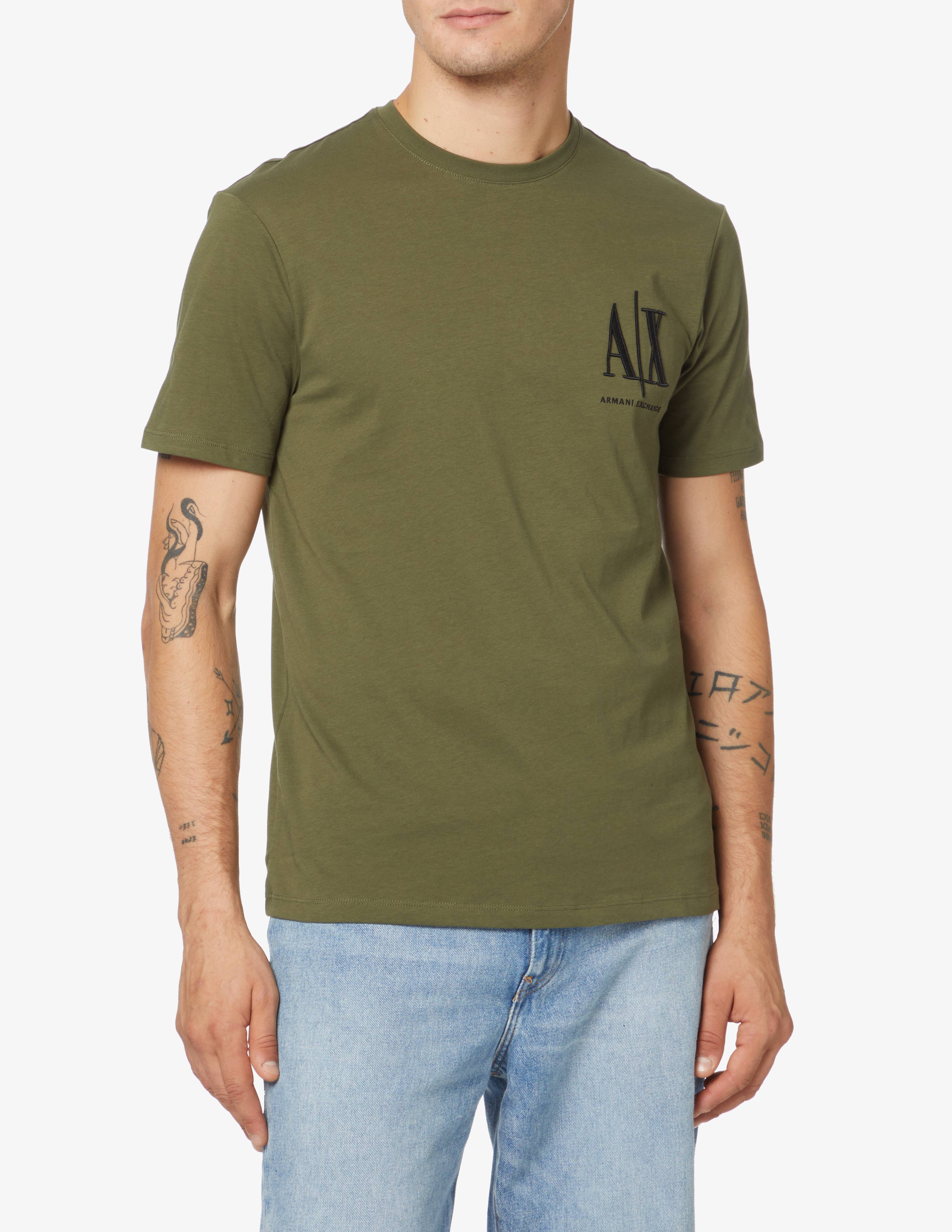 Acquista Armani Exchange Maglietta icon - verde militare su Rinascente