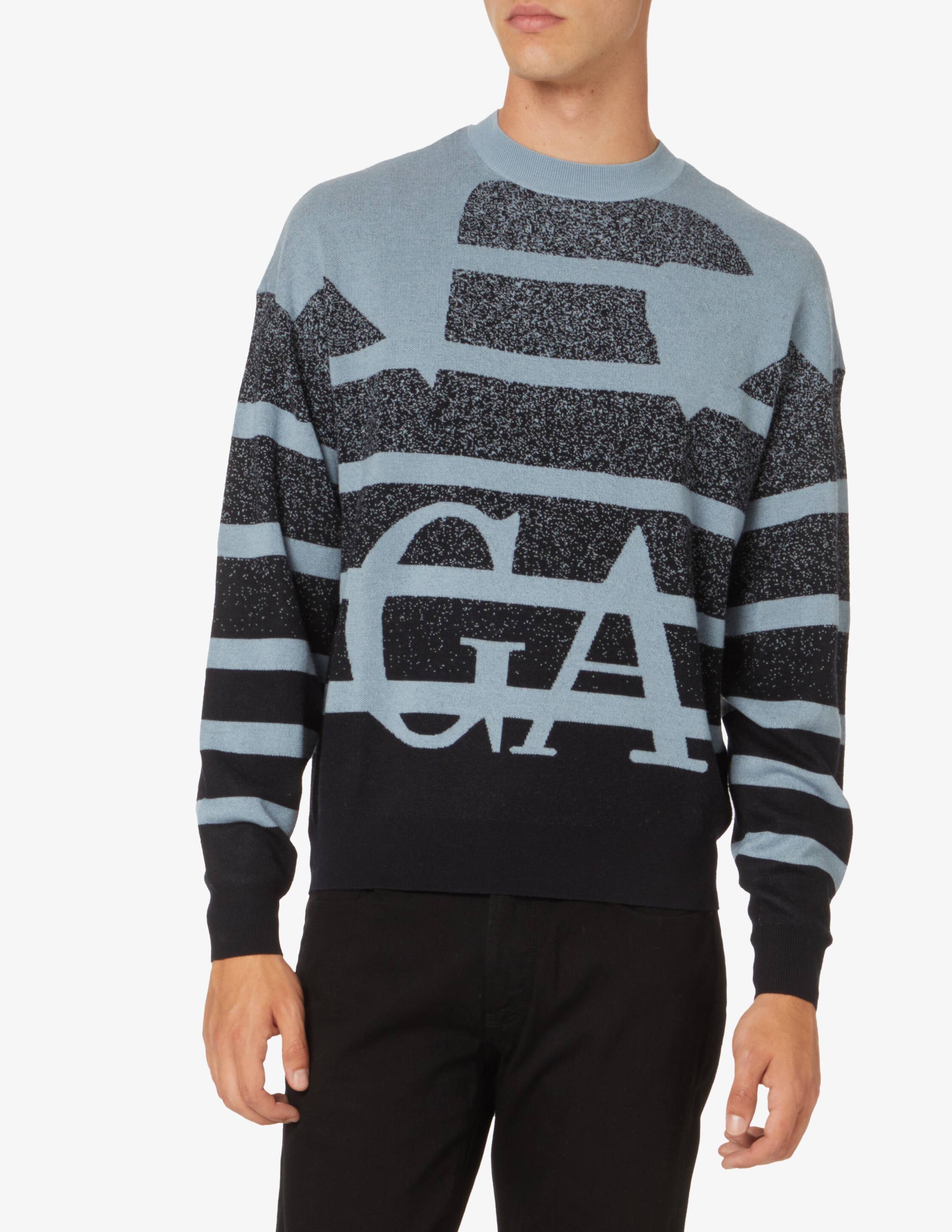 Acquista Emporio Armani Maglia con logo - azzurro su Rinascente