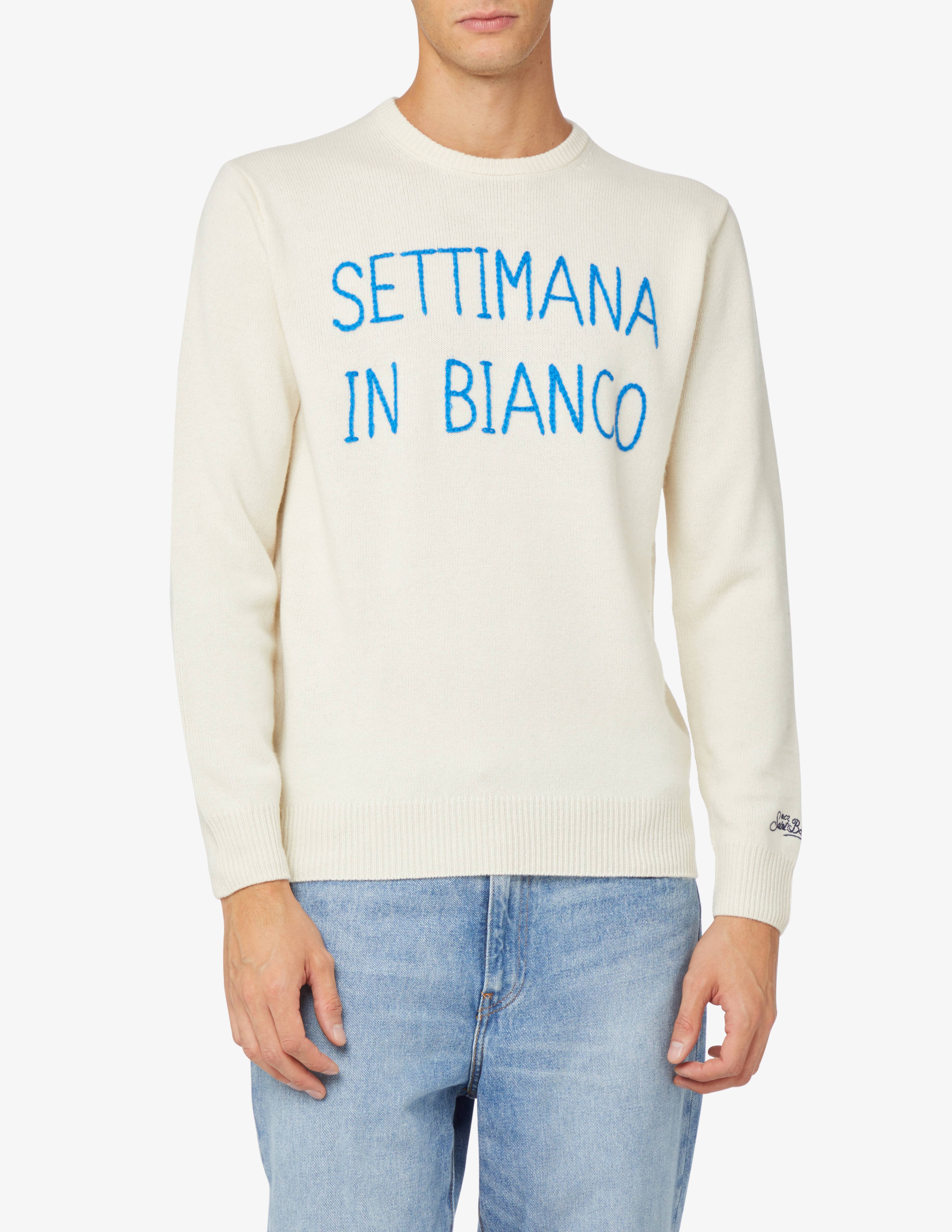 Shop MC2 Saint Barth Heron round-neck sweater on Rinascente