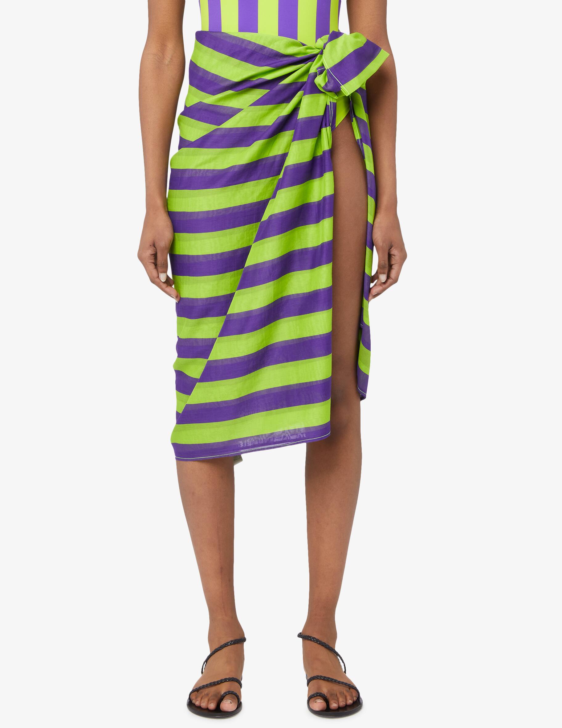 Shop MC2 Saint Barth Long pareo skirt on Rinascente