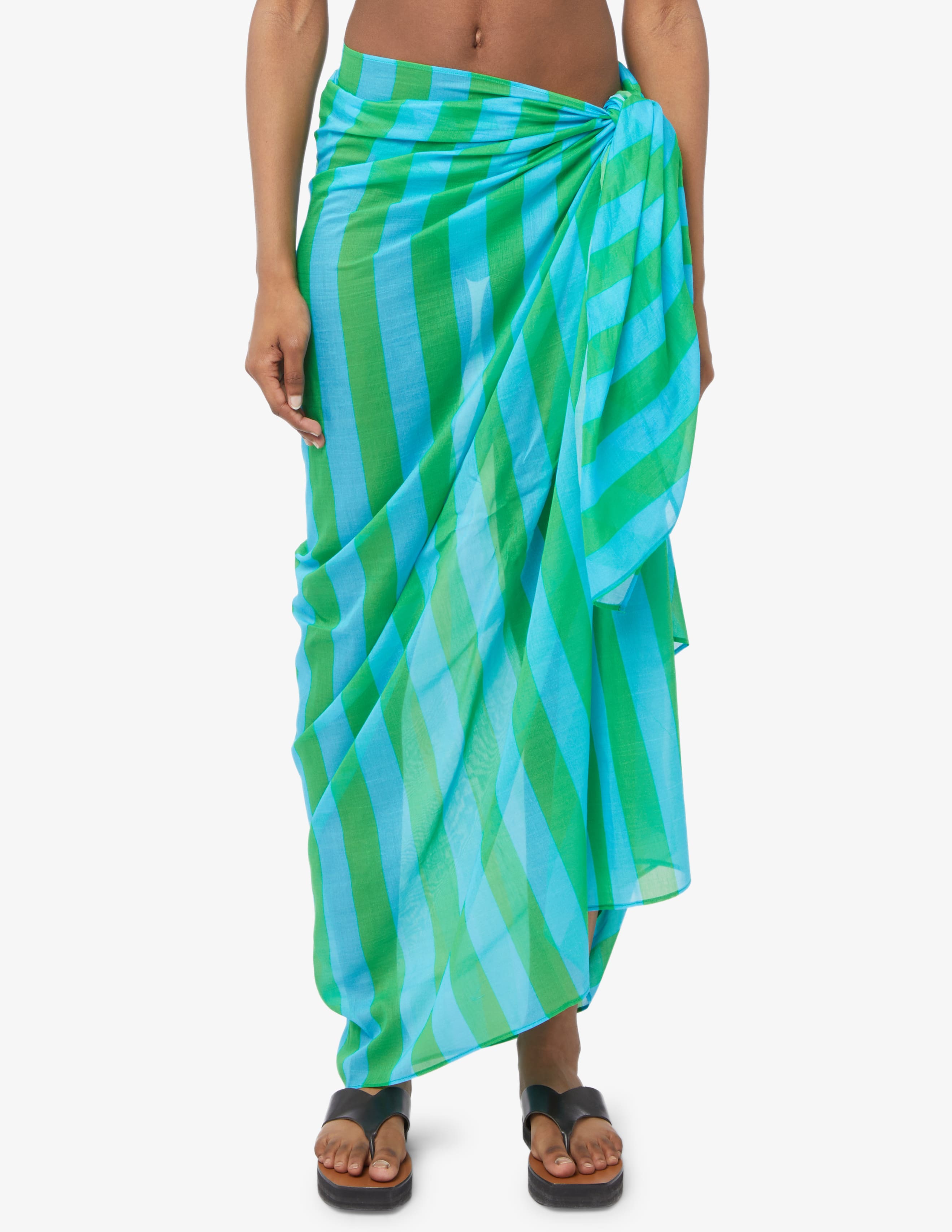 Shop MC2 Saint Barth Long pareo skirt on Rinascente