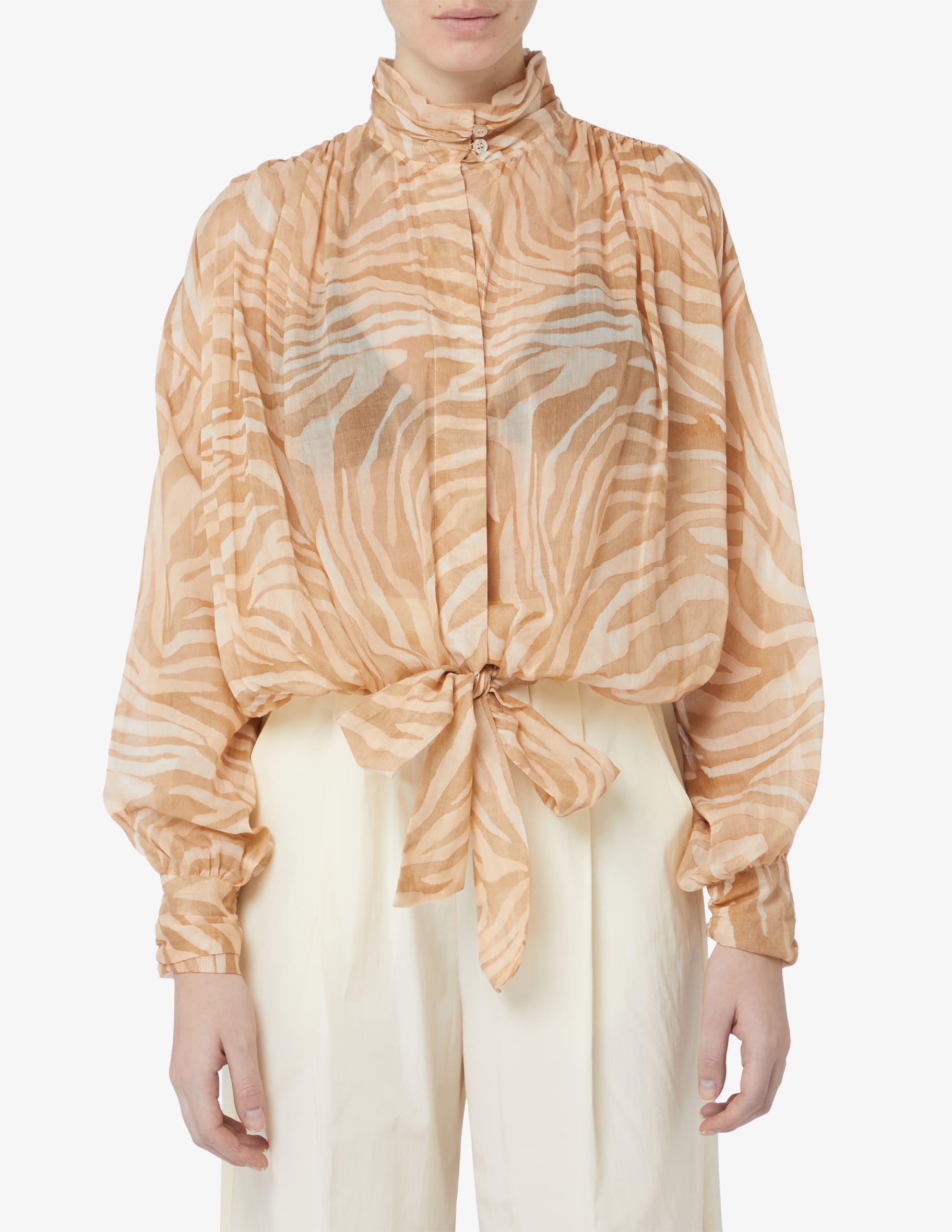 Shop Forte Forte Shirt with voile Wild horses on Rinascente