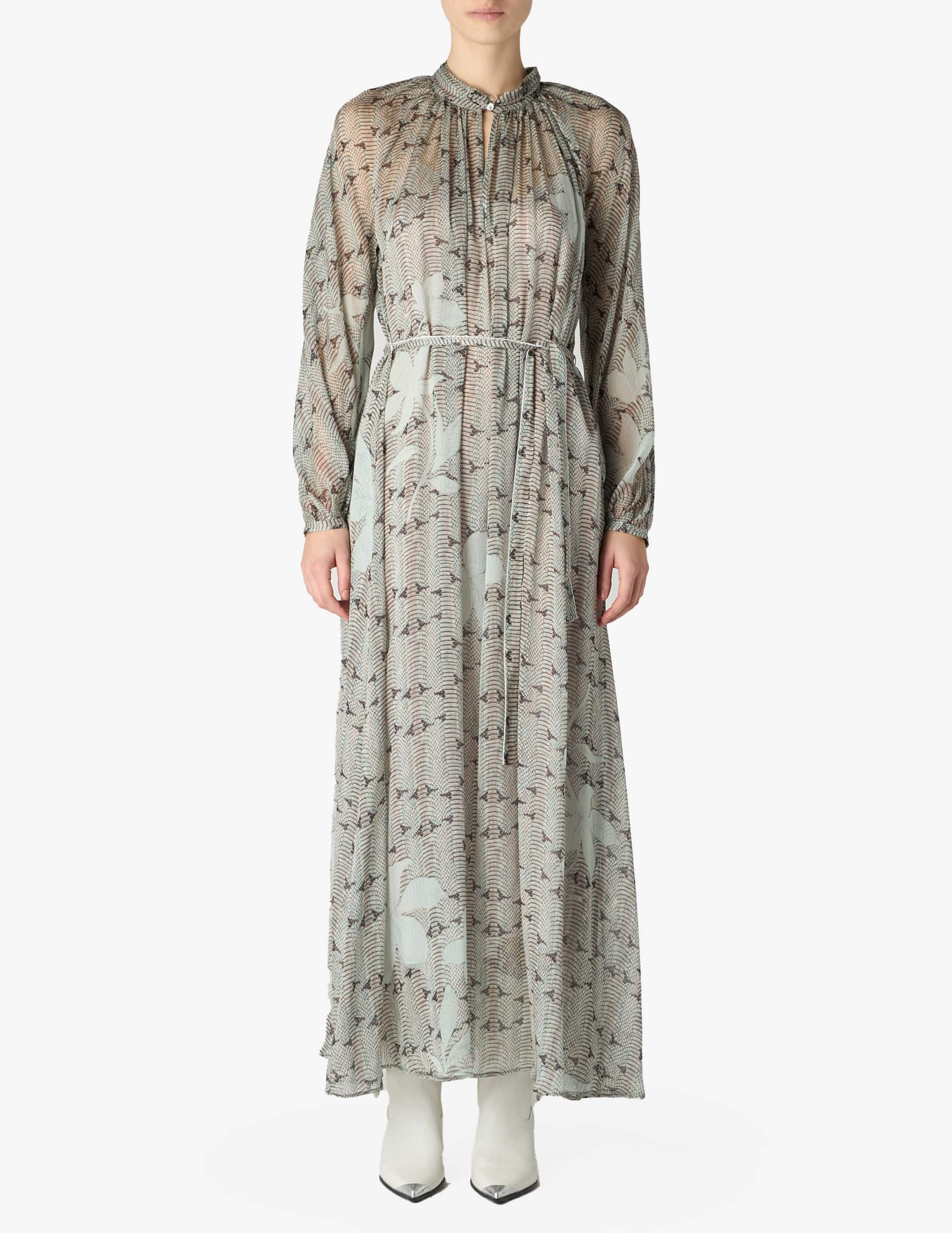 Shop Forte Forte Lily chiffon silk dress on Rinascente