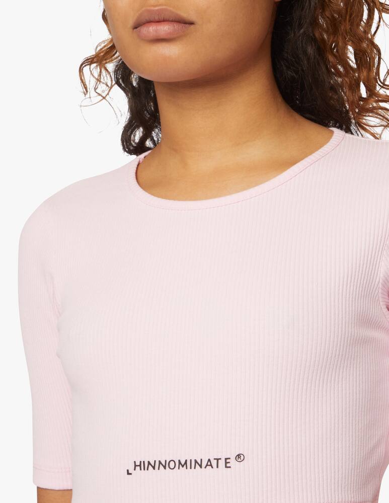 Shop HINNOMINATE Cotton t-shirt with print - pink on Rinascente