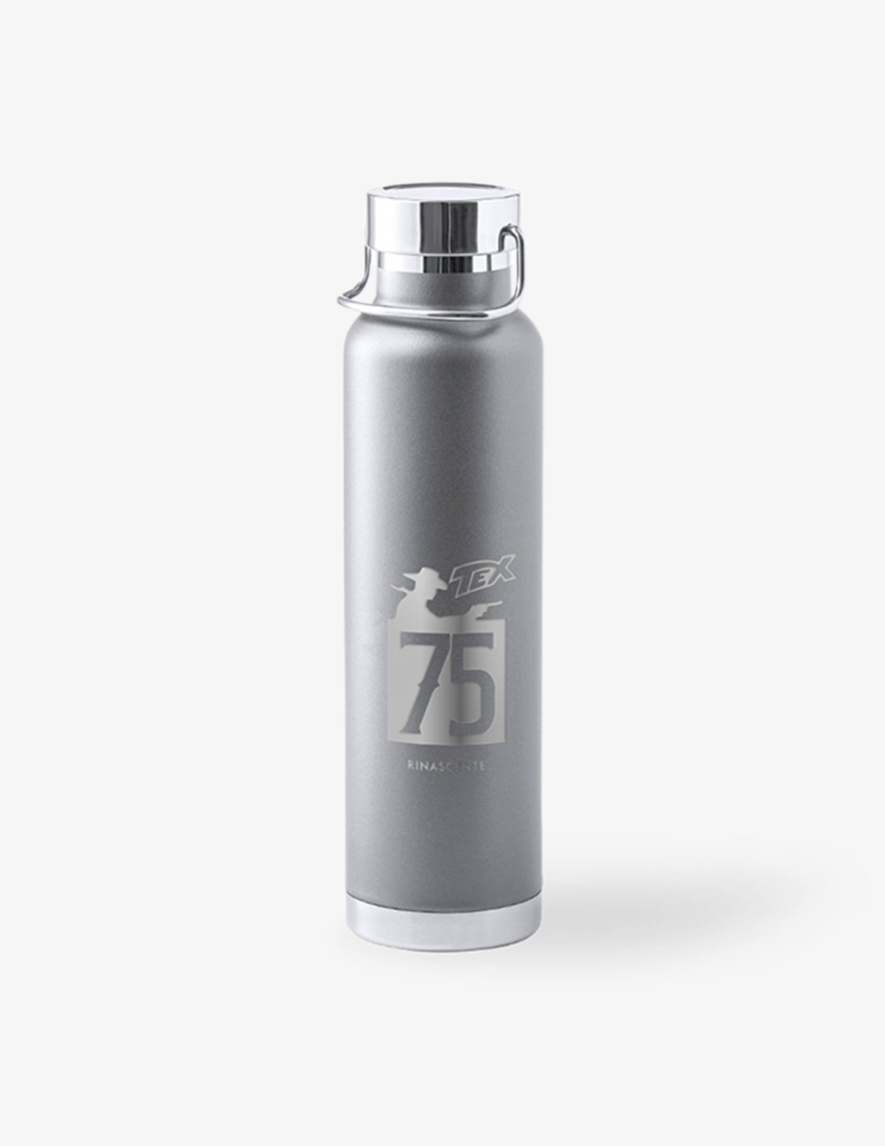 Shop Tex Willer Water Bottle Termica Tex Logo 75 Argento on Rinascente