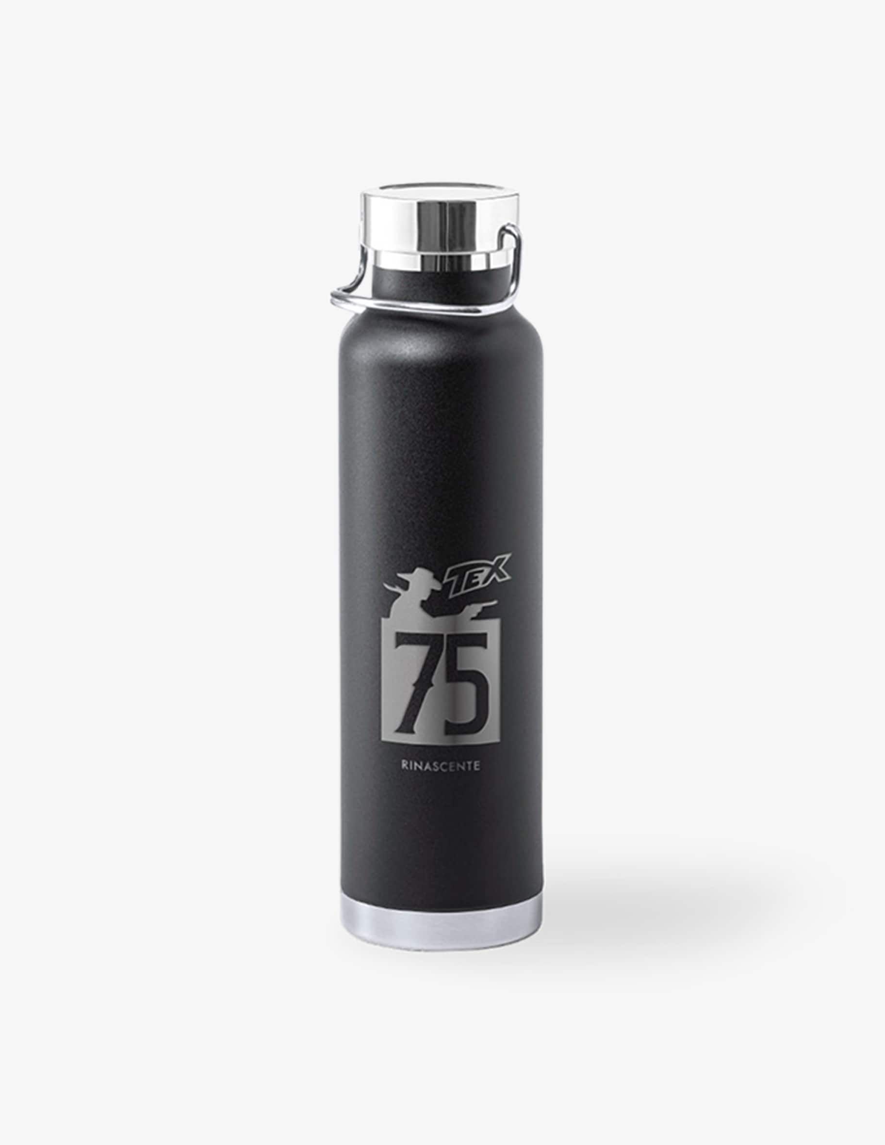Shop Tex Willer Water Bottle Termica Tex Logo 75 Nero on Rinascente