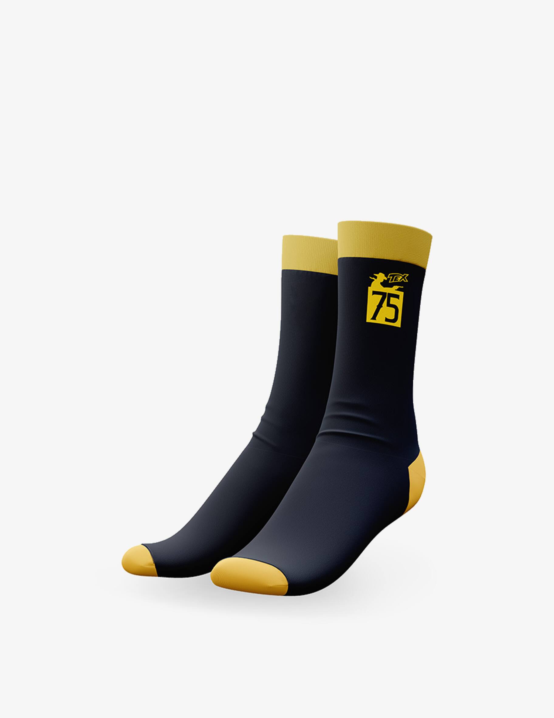 Shop Tex Willer Socks Tex Logo 75 Nero on Rinascente