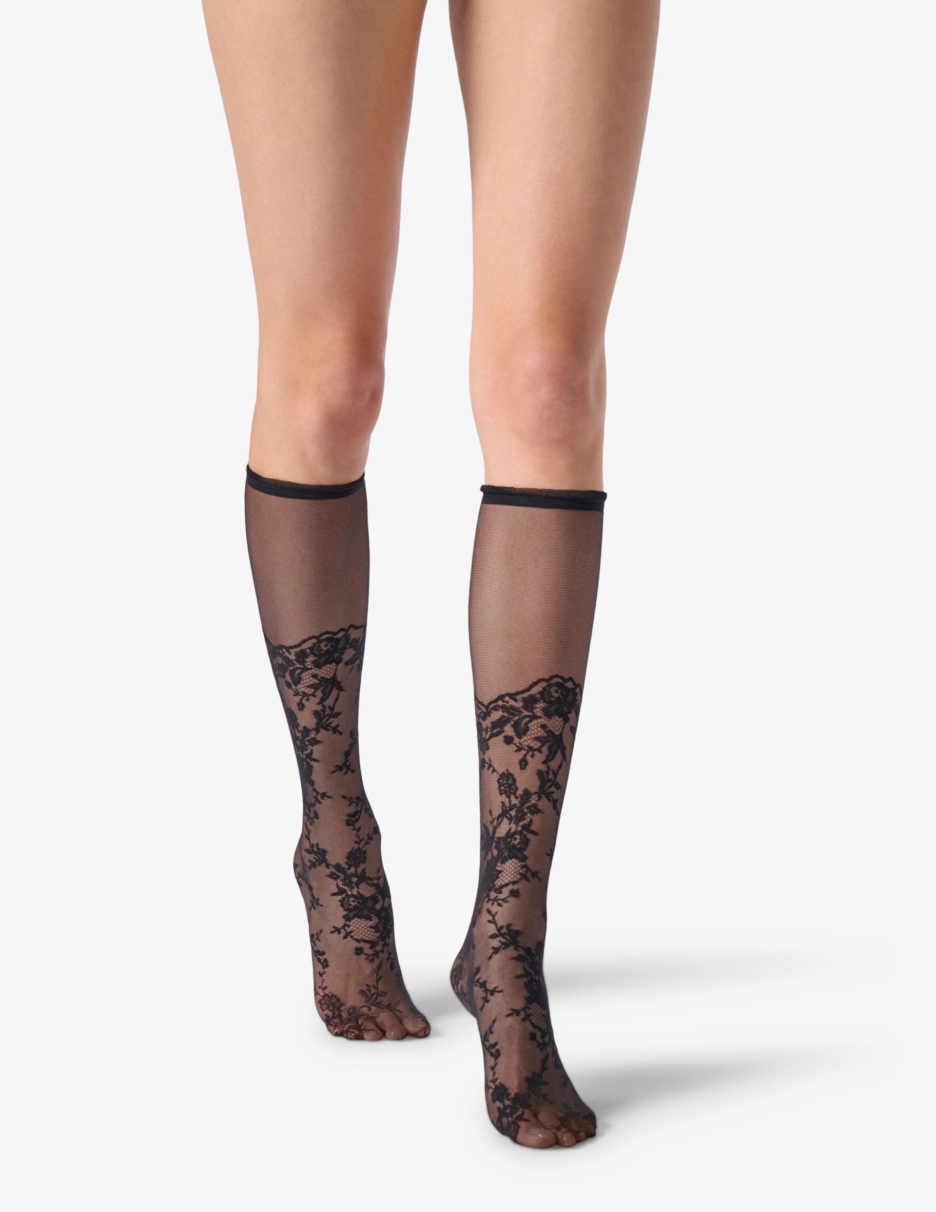 Shop Oroblu Lace knee-high stockings on Rinascente