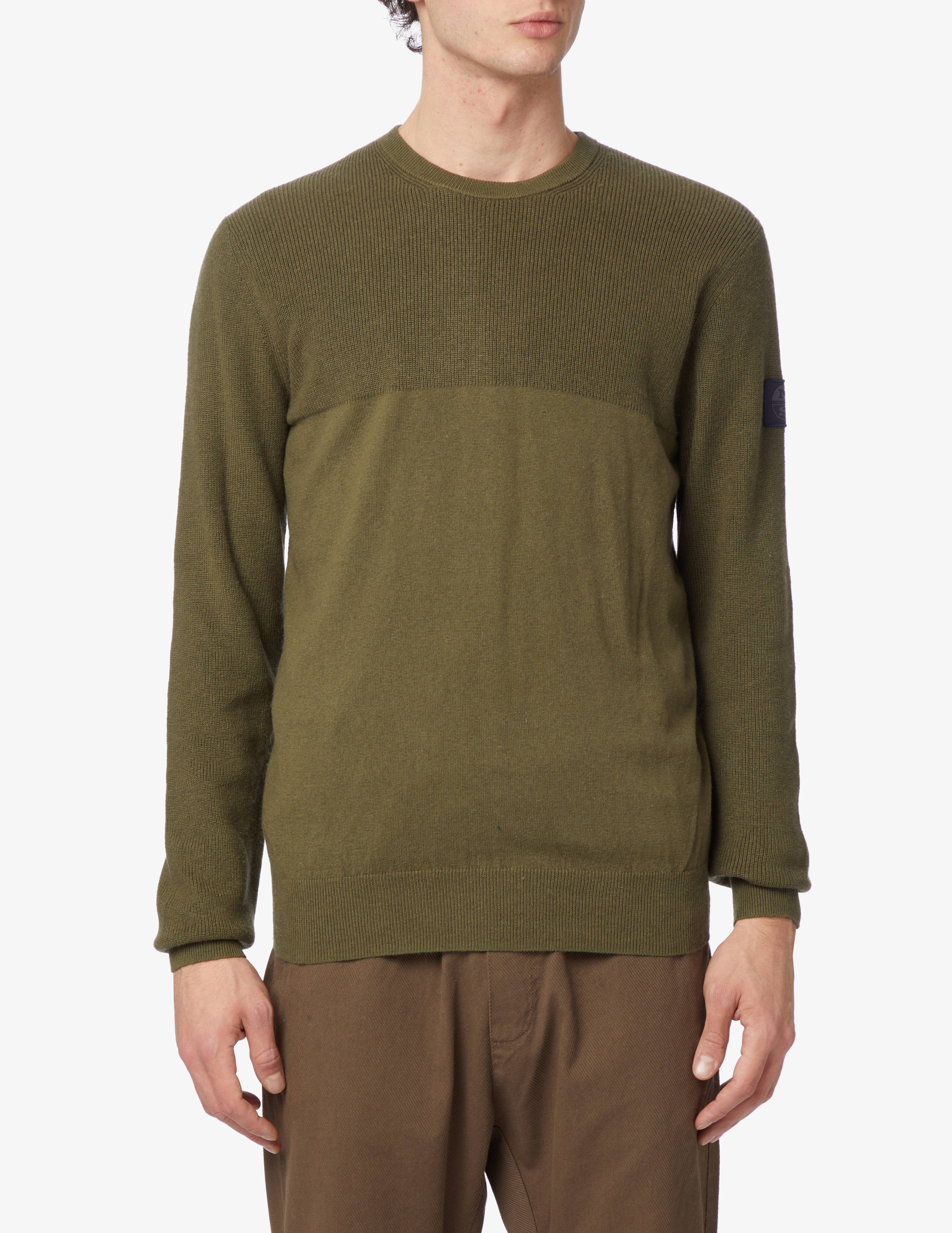 Shop North Sails Wool blend crewneck jumper - Green on Rinascente
