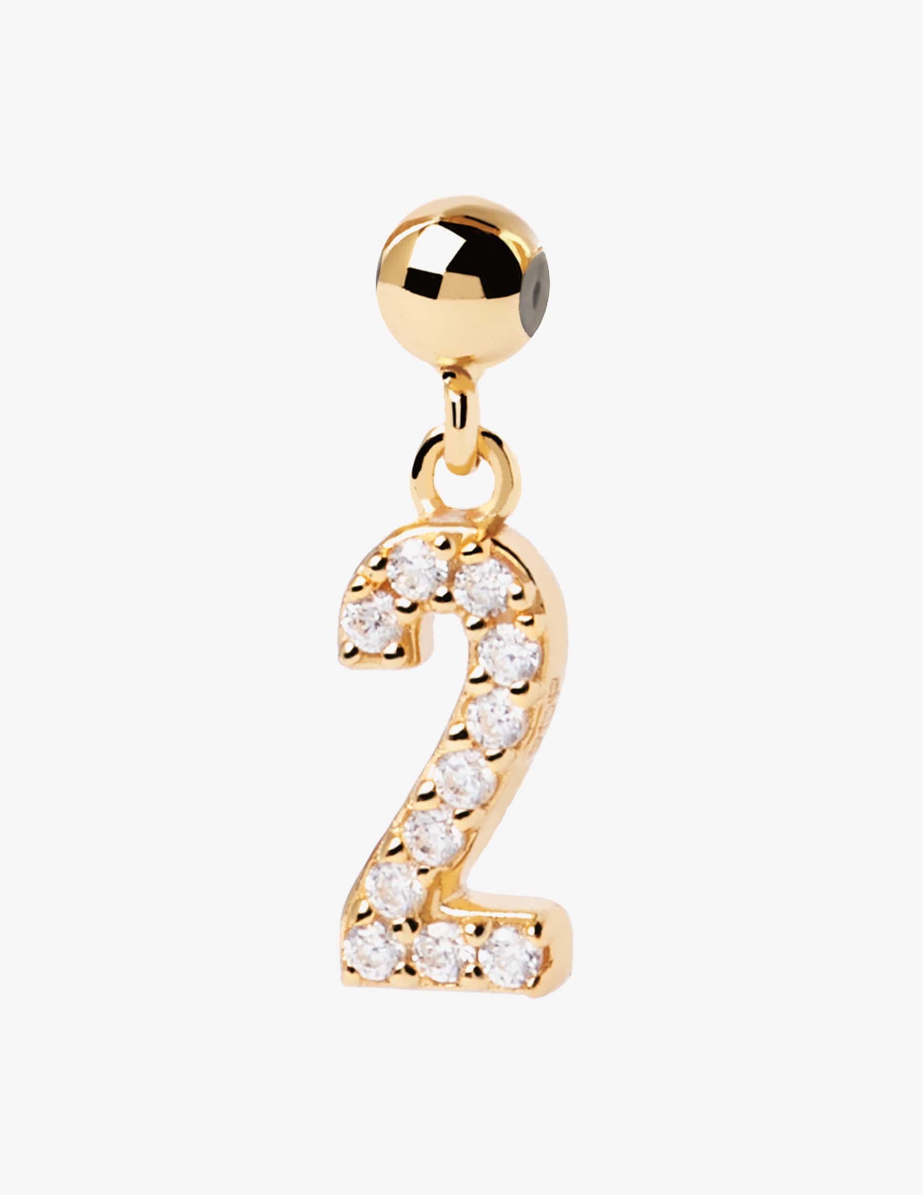 Shop PDPAOLA Number 2 Charm on Rinascente