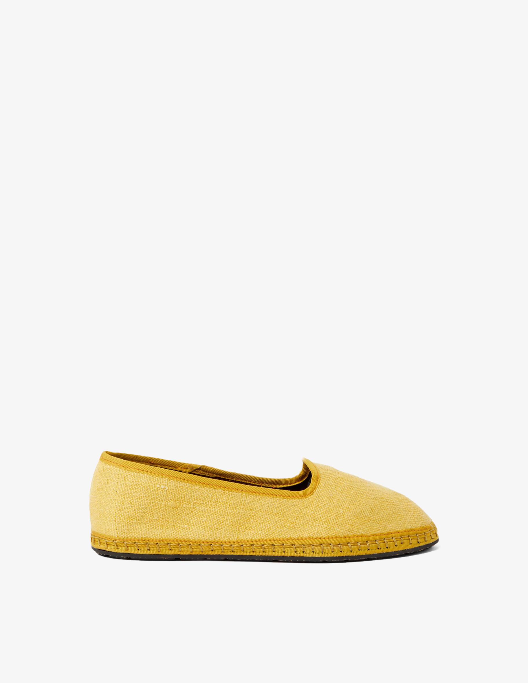 Shop Flabelus Gina linen ballet flats on Rinascente