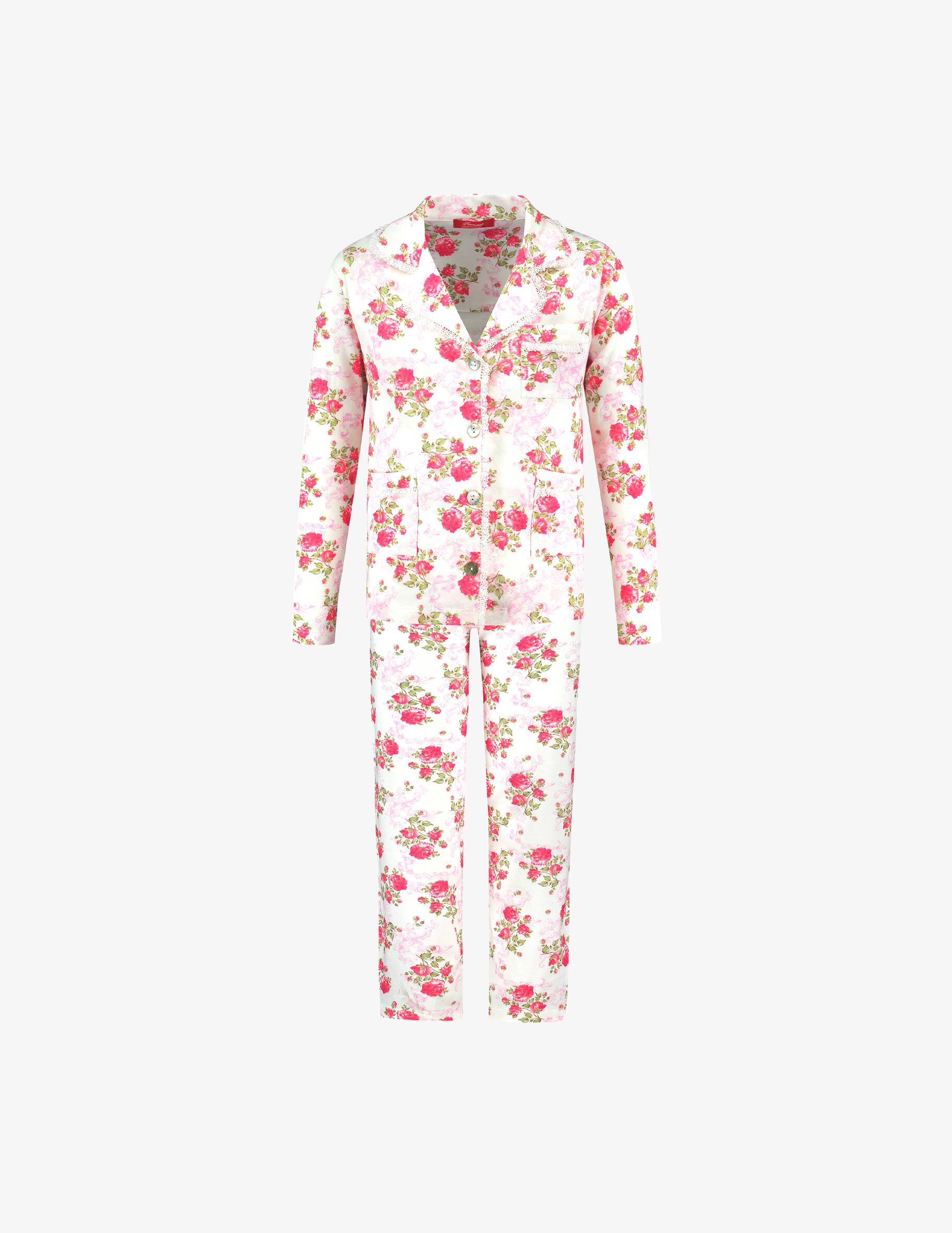 Shop Hanssop Pyjama with lace edge on Rinascente