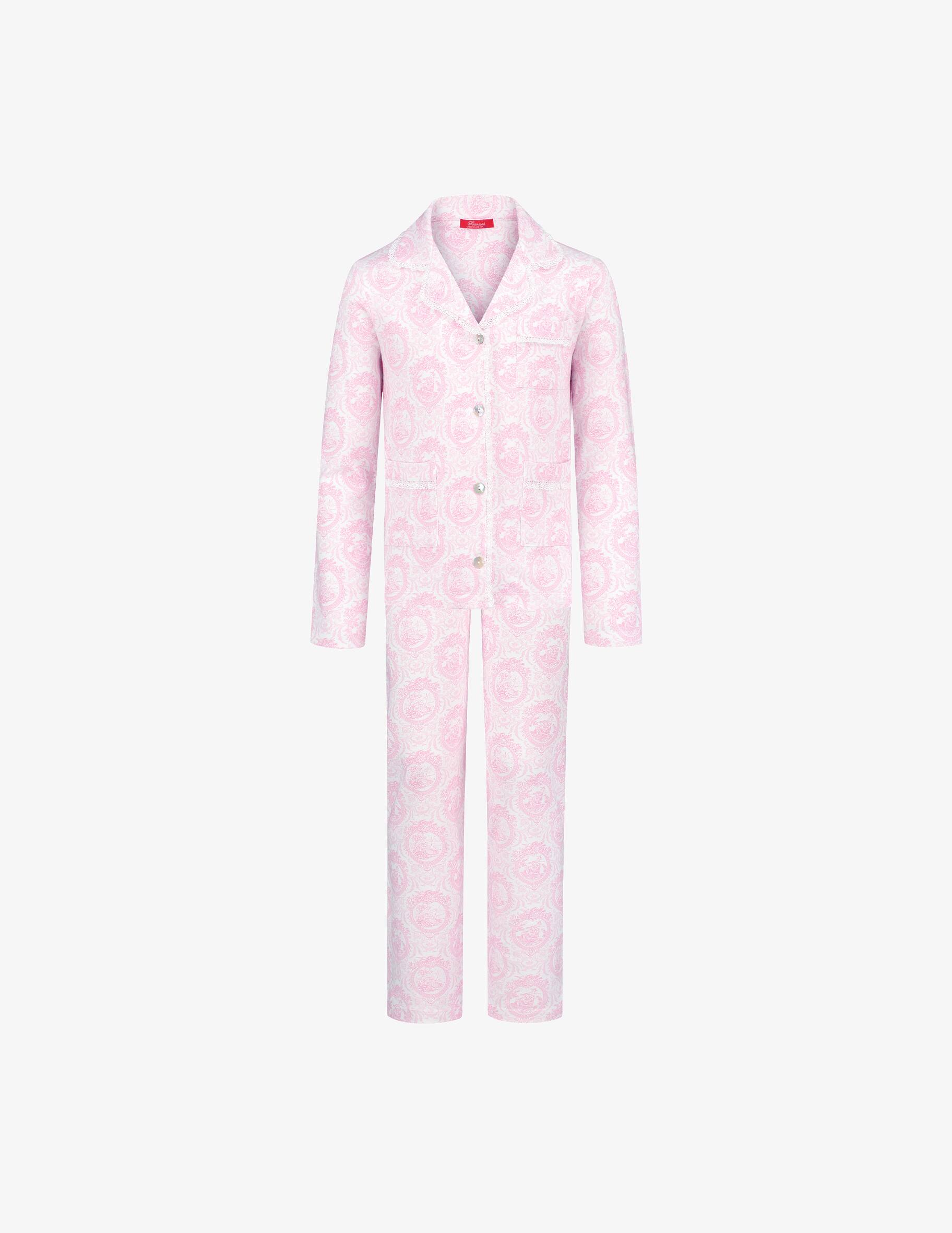 Shop Hanssop Pyjama with lace edge on Rinascente