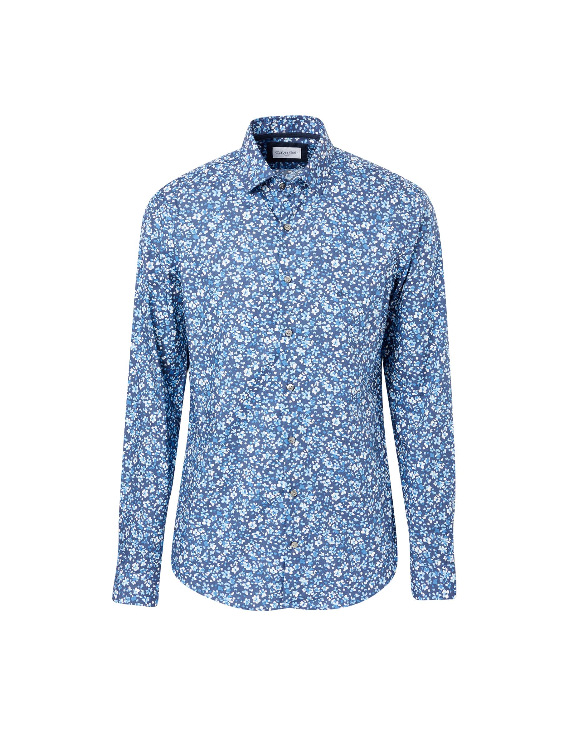 Shop Calvin Klein Slim flowers shirt on Rinascente