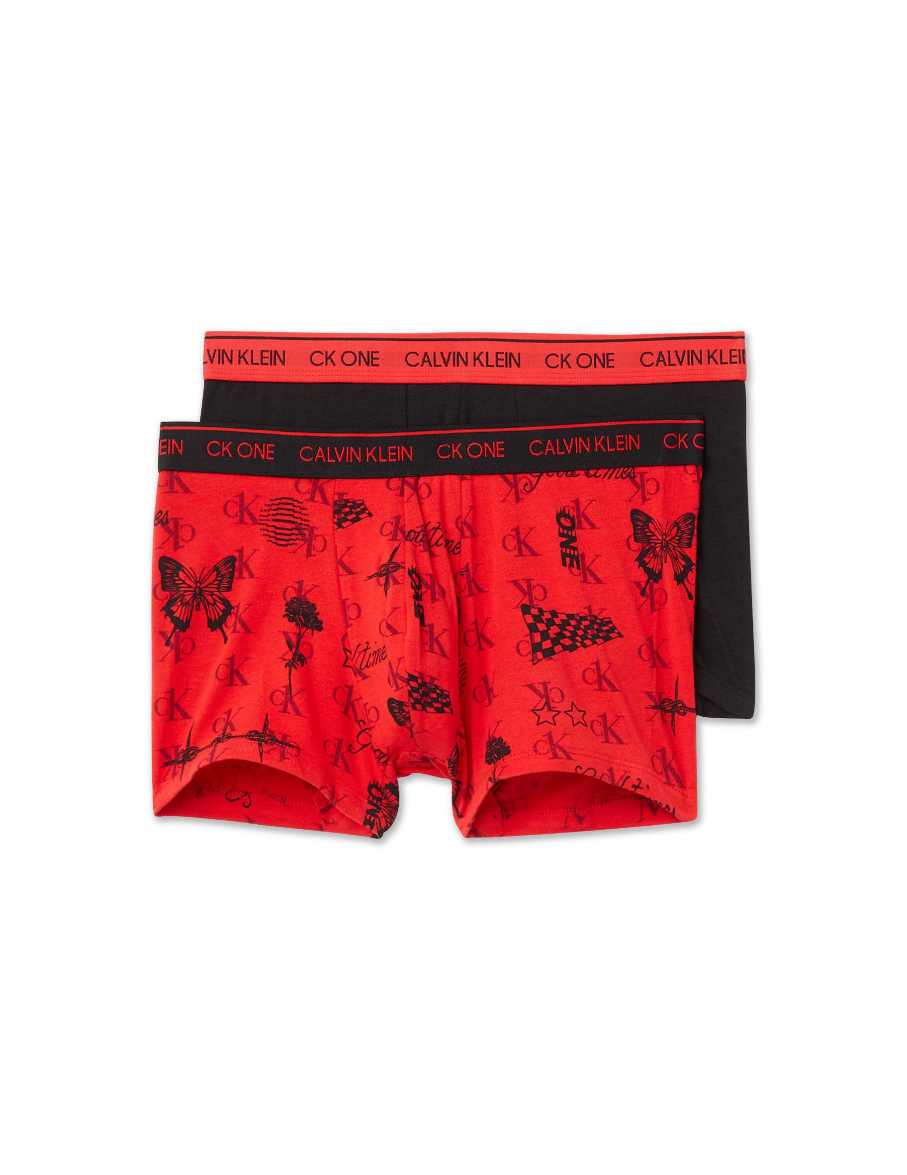 Shop Calvin Klein 2pack ck1 print solid trunk - multi on Rinascente