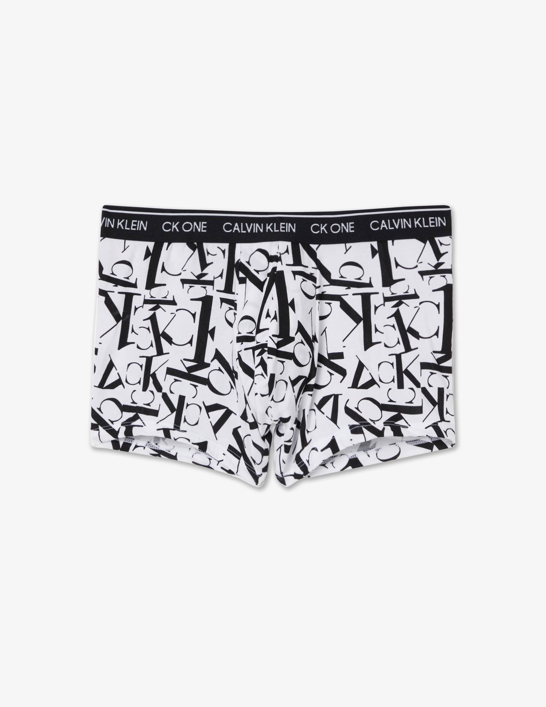 Shop Calvin Klein Trunk print ck1 - white on Rinascente