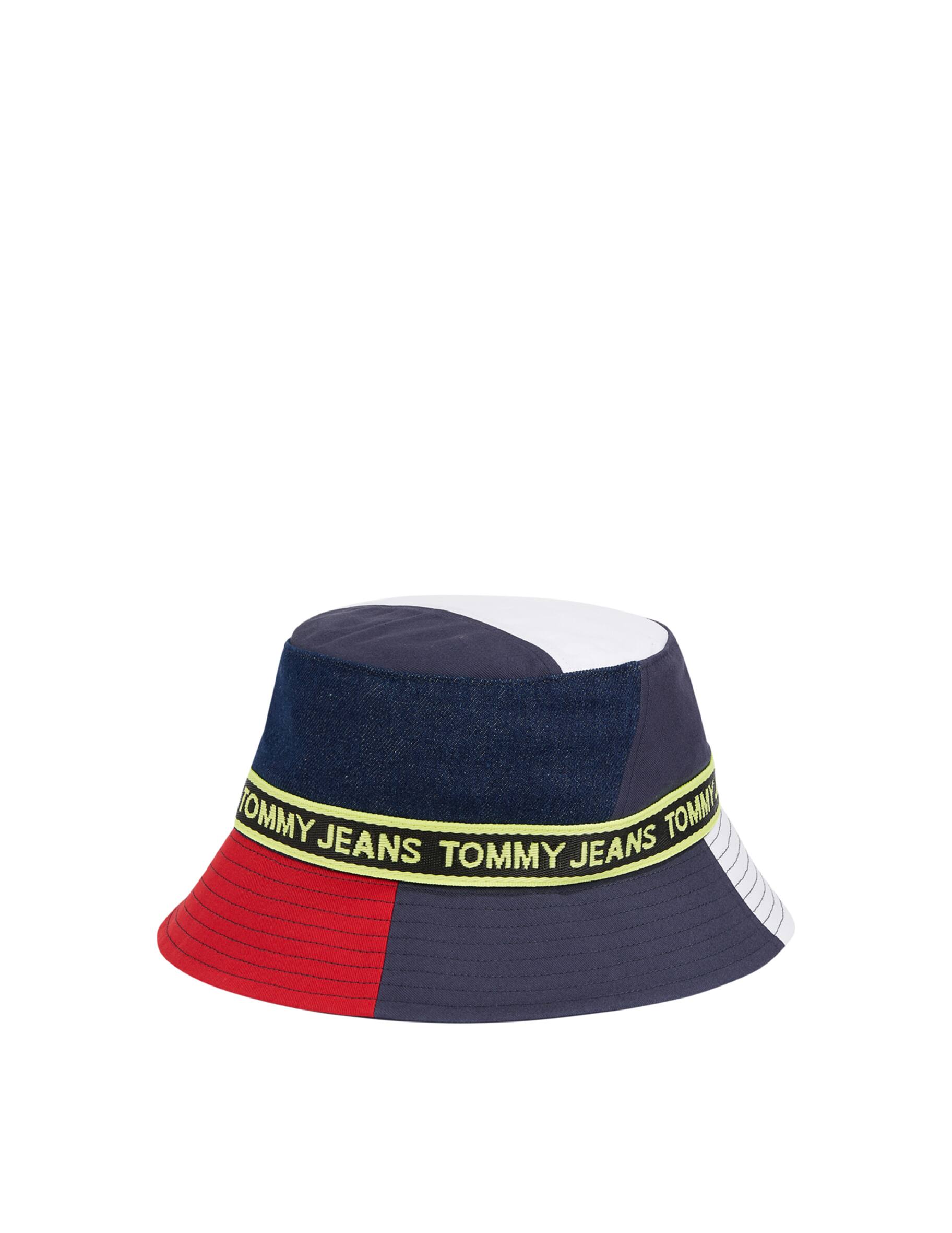 Shop Tommy Jeans Bucket logo tape fluo hat on Rinascente