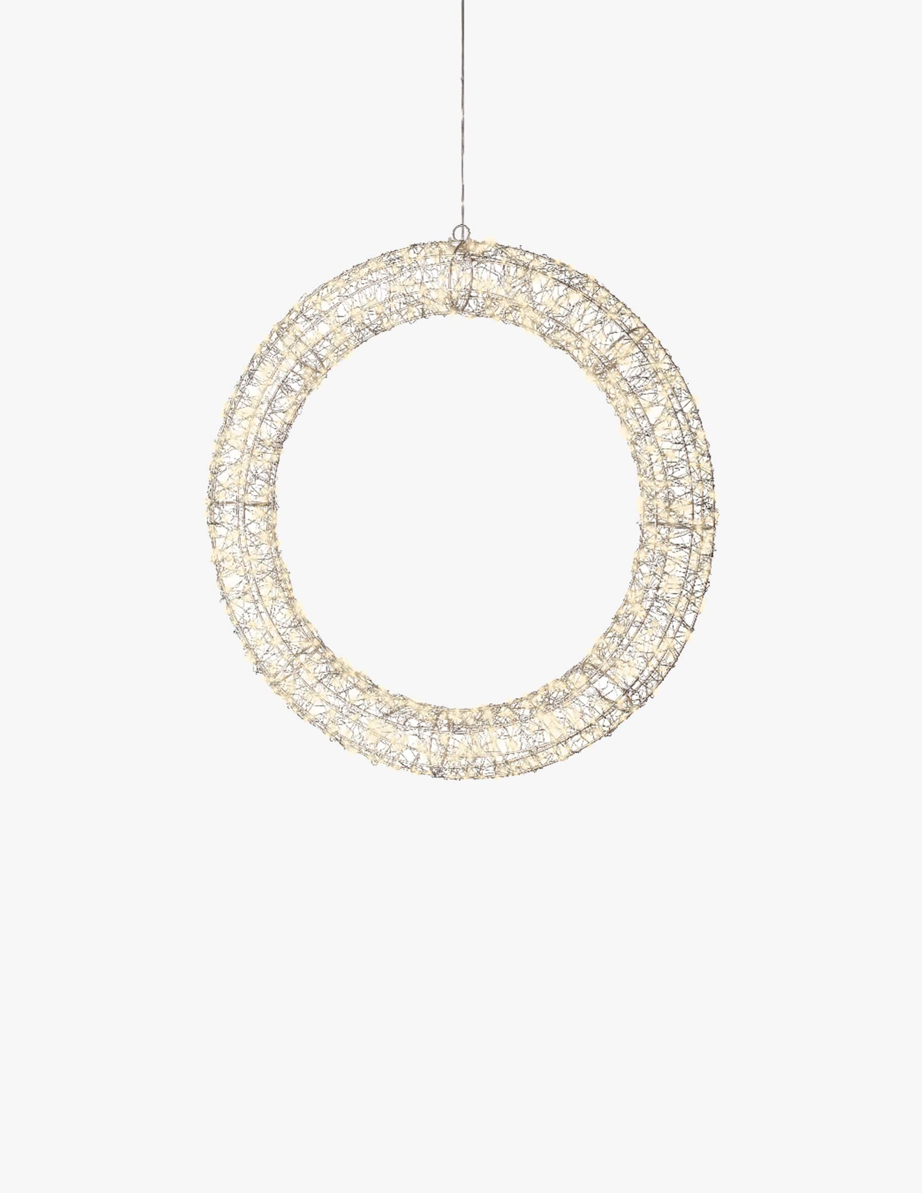 Shop Kaemingk Outdoor Micro Led Circle Silver/Warm White on Rinascente