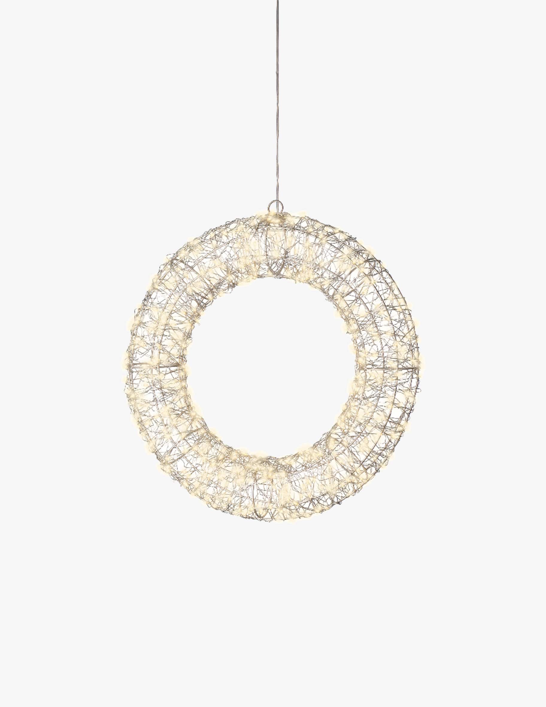 Shop Kaemingk Outdoor Micro Led Circle Silver/Warm White on Rinascente