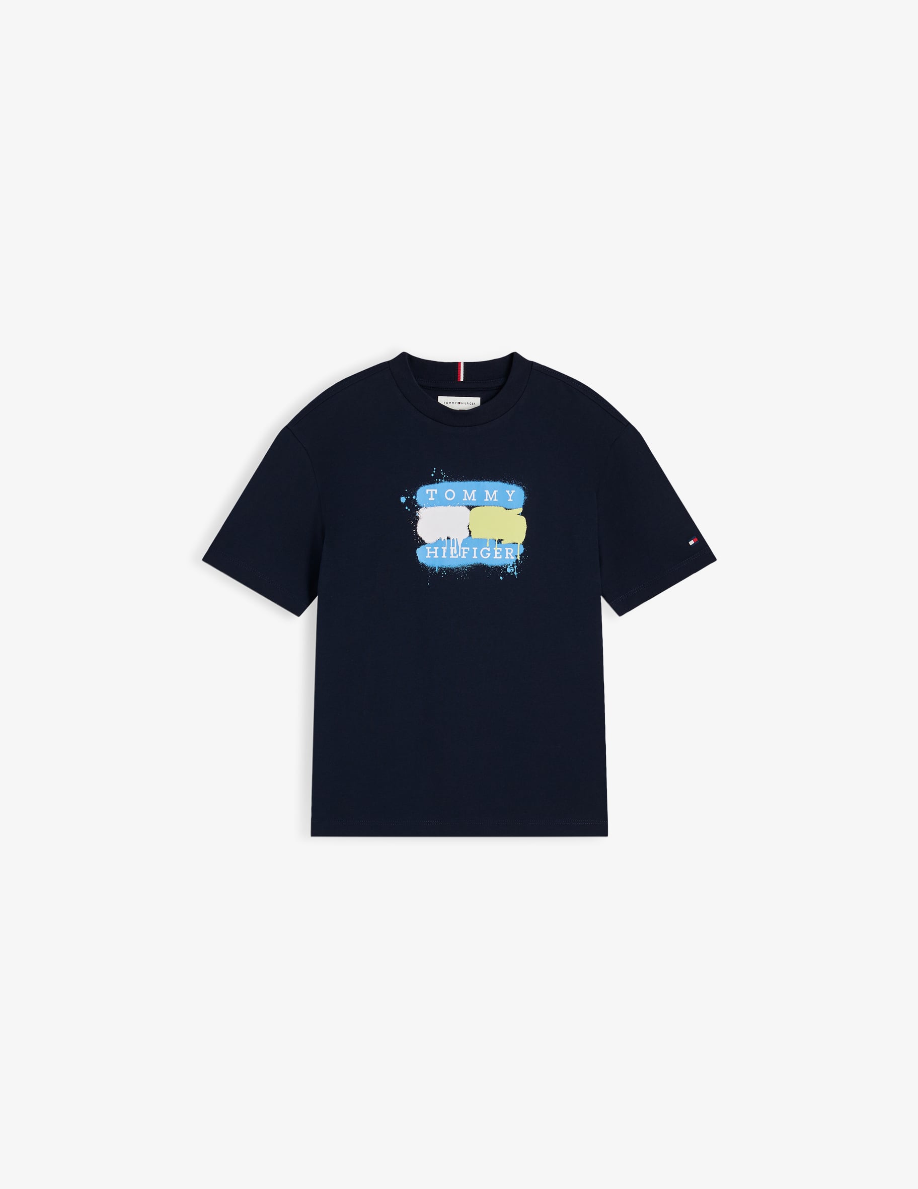 Shop Tommy Hilfiger Flag graffiti t-shirt on Rinascente